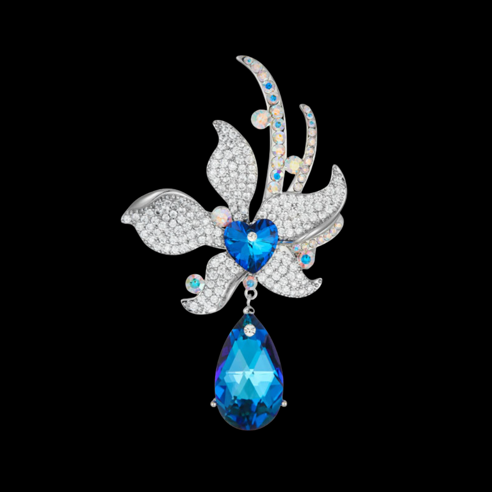AVELIA Blue Iris Brooch