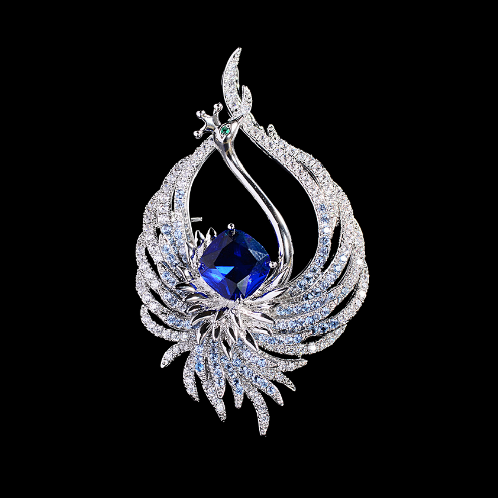 AVELIA Classic Phoenix Rhinestone Brooch